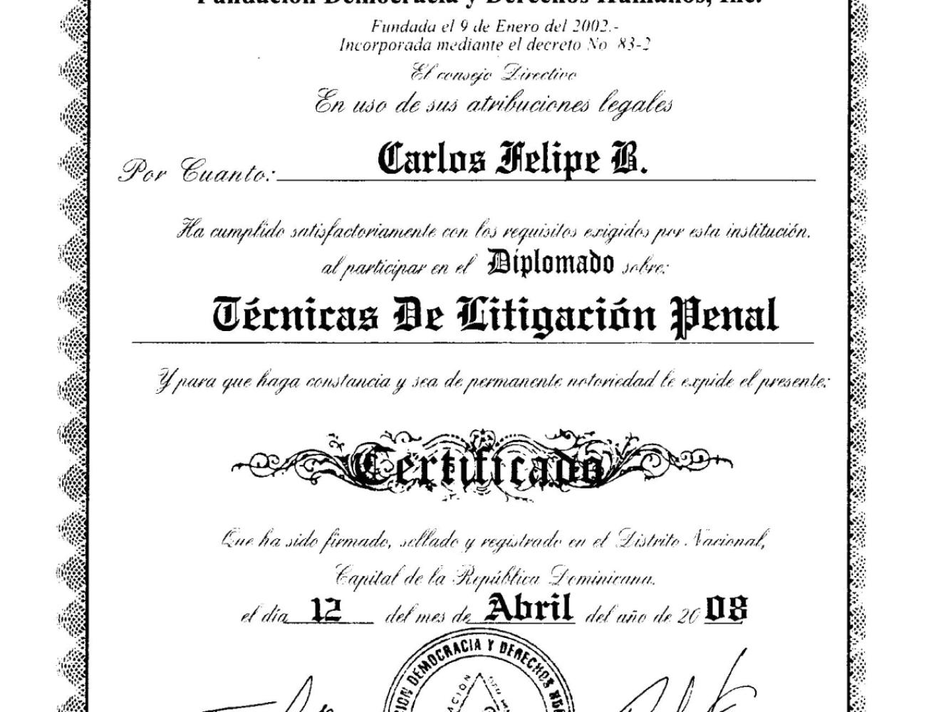 Carlos Felipe B. - Carlos Felipe Law Firm Law Firm